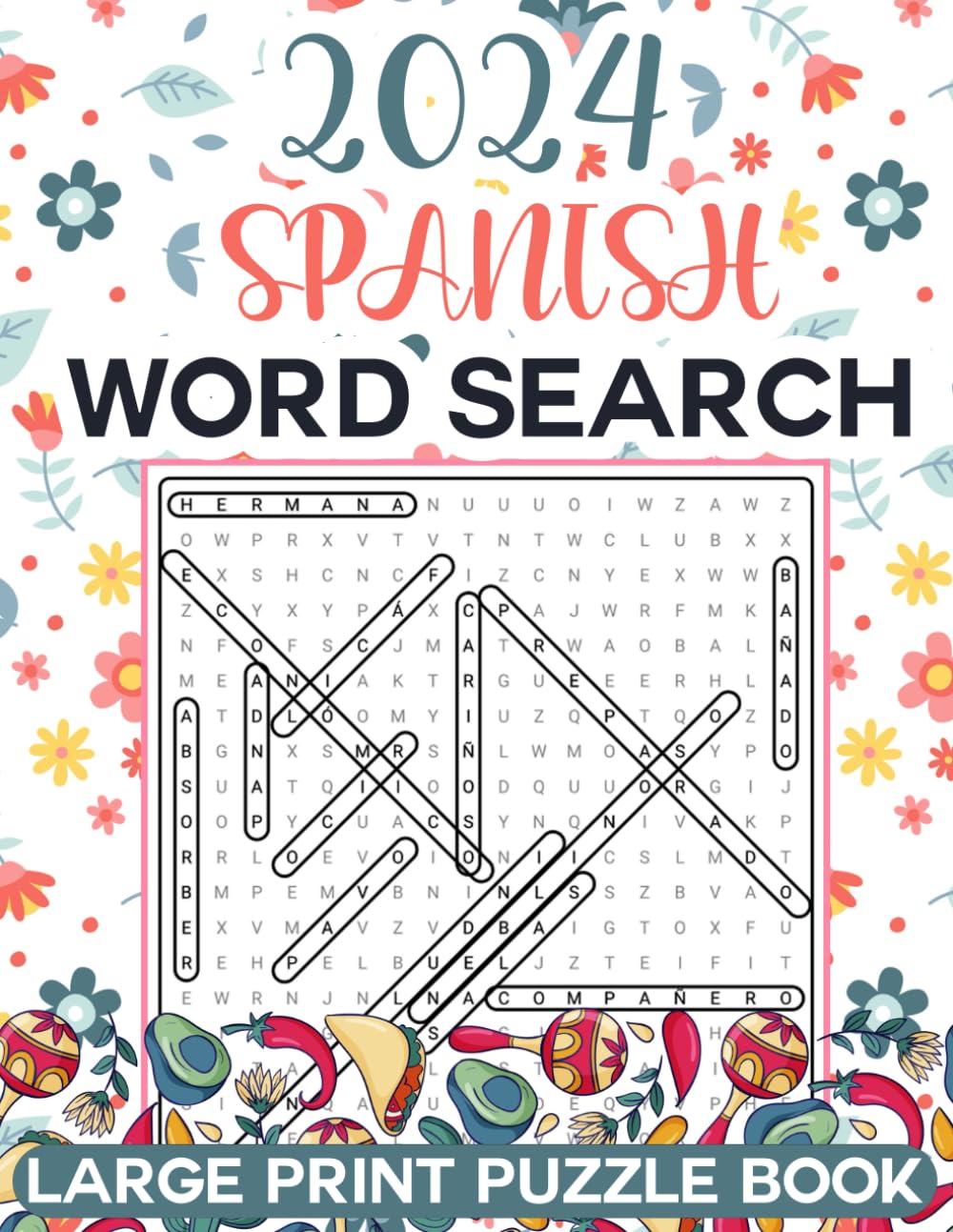 Amazon.com: 2024 Spanish Large Print Word Search Puzzle Book ...