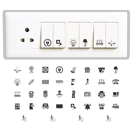 Buy Trifirt Transparent Switch Stickers for White Switchboard for Home ...