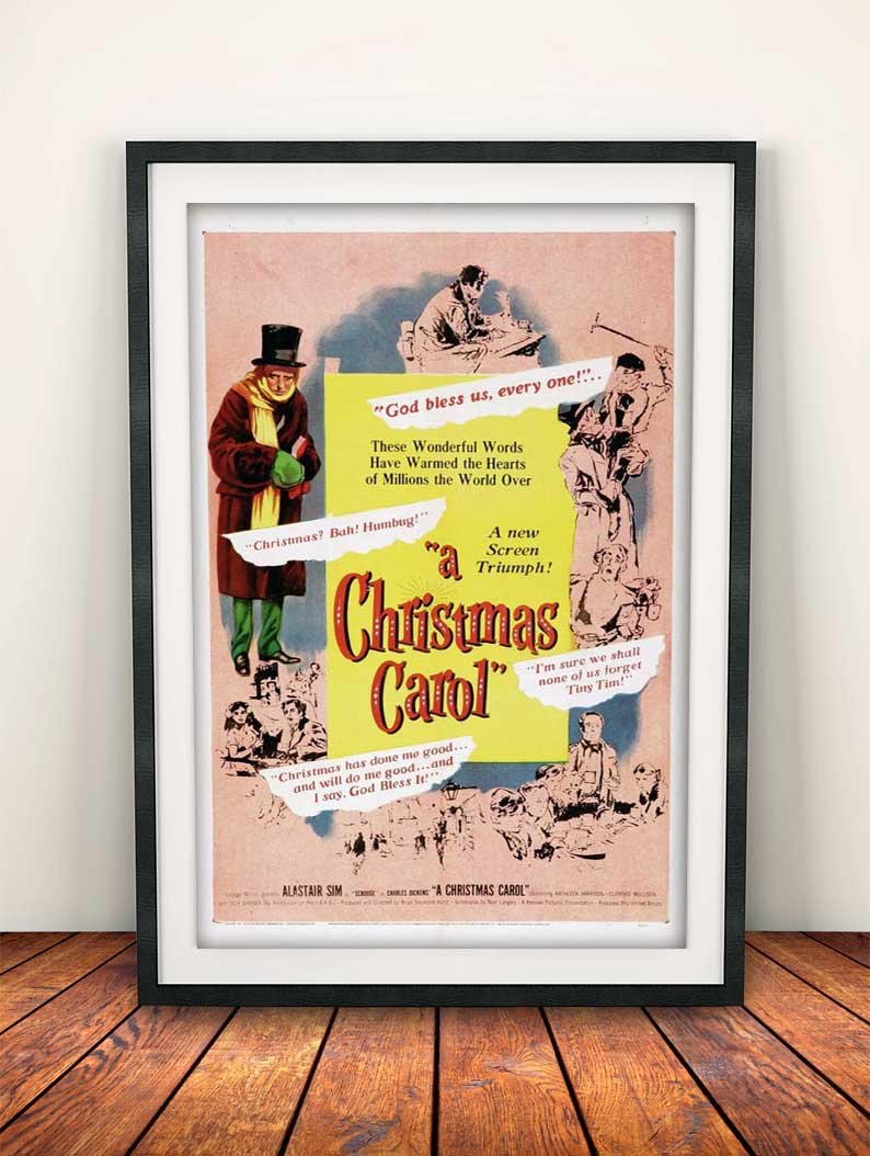 A Christmas Carol 1951 Poster Scrooge Greeting Cards For Sale Fine