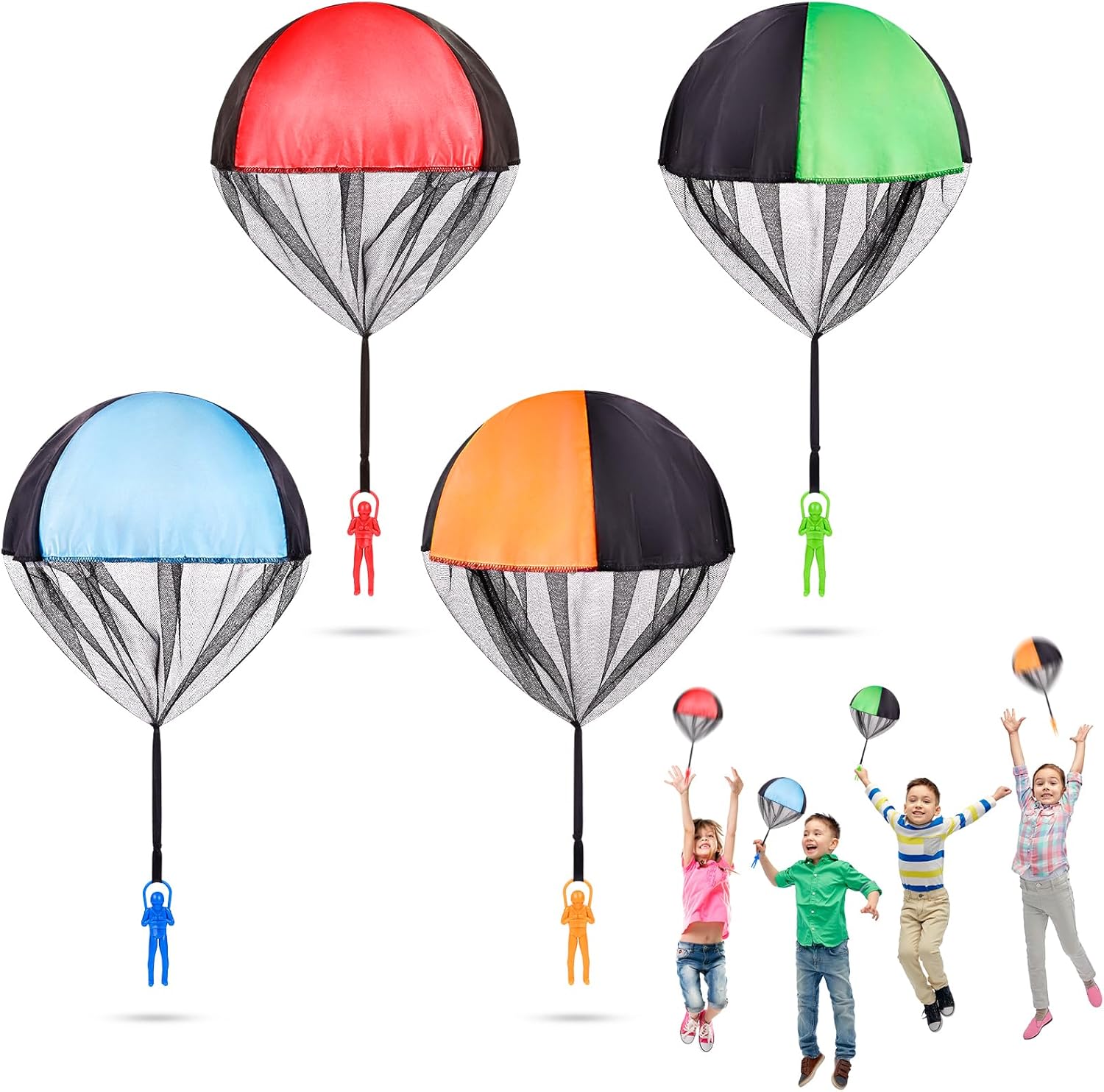 4 Pcs Parachute Toys for Kids 1 2 3 4 5 6 7 8 9 Year Old Boys and Girls ...