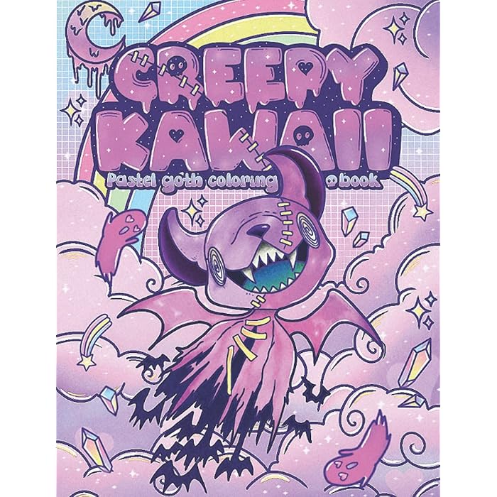 Buy Creepy Kawaii Pastel Goth Coloring Book: Cute Horror Spooky Gothic ...