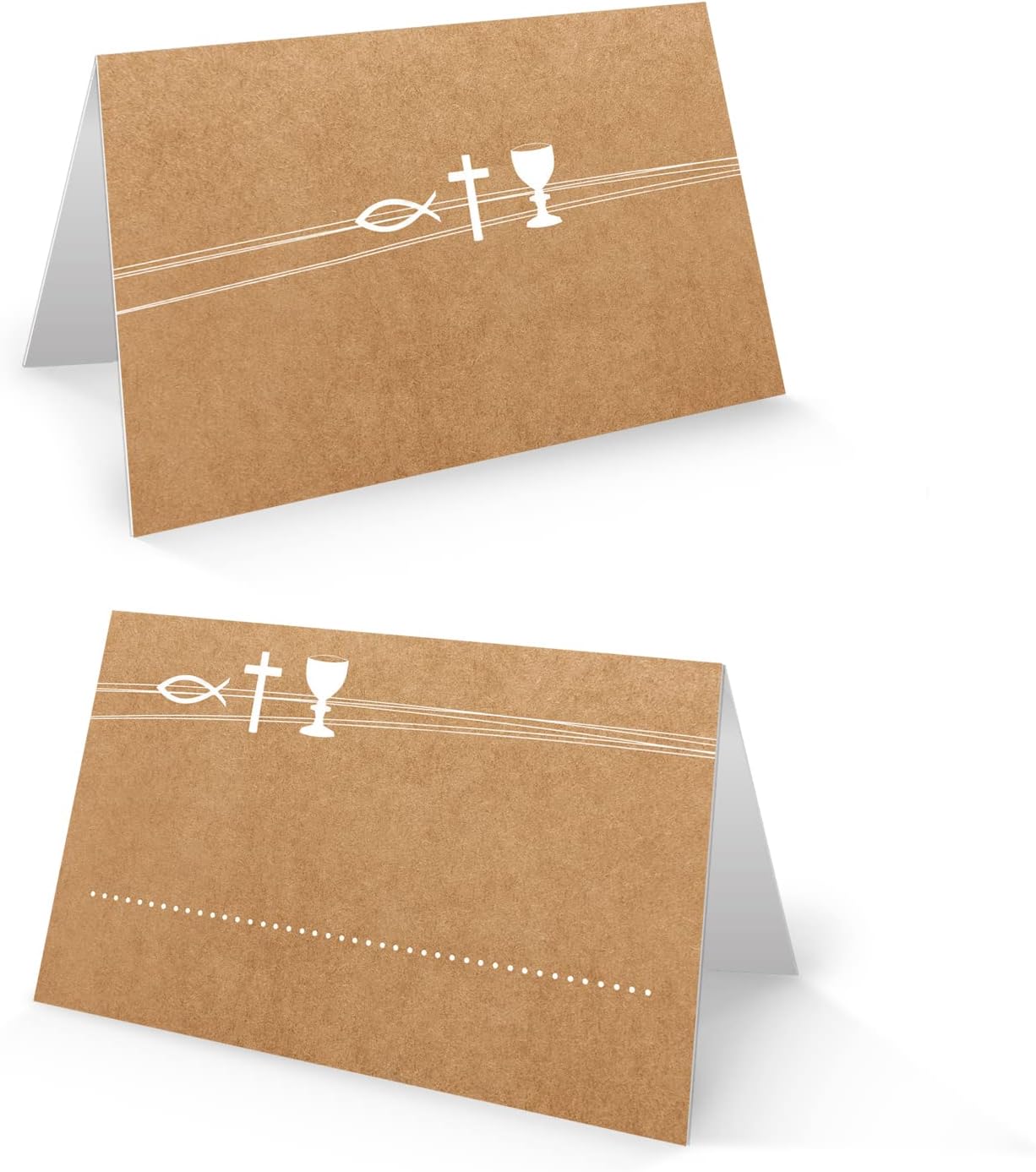 Logbuch-Verlag 25 Tischkarten in Kraftpapier Optik - Sitzordnung ...