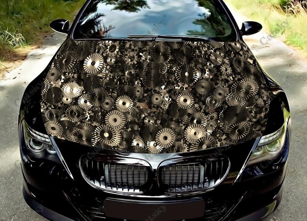 Amazon.com - Steampunk Gears Car Hood Decal Car Decal Vinyl Sticker ...