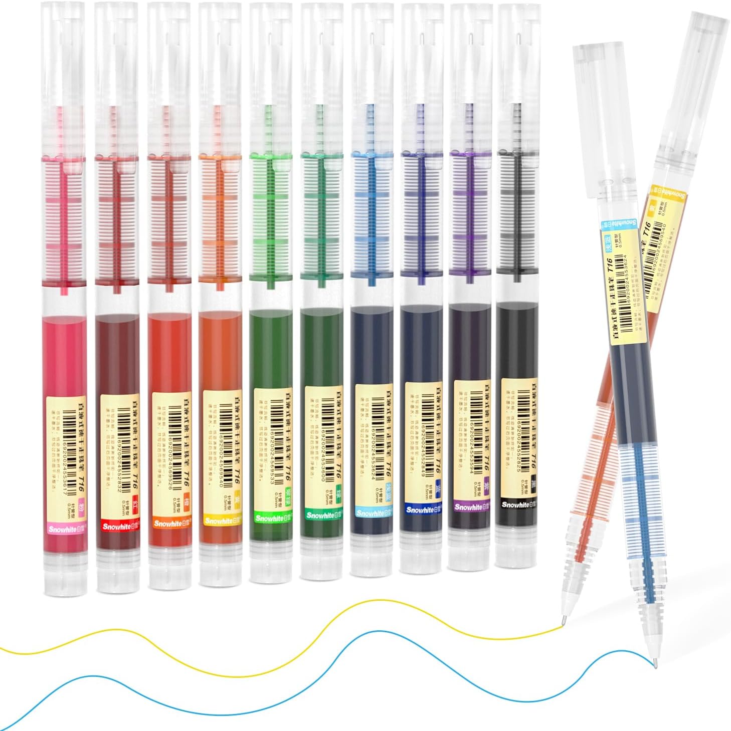 Amazon.com: Liquid Ink Gel Pens,Quick Dry Ink Roller Ball Pens School ...