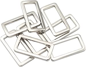 Amazon.com: JWBIZ 8 Pcs Metal Flat Rectangle Rings Buckle for Bag Belt ...