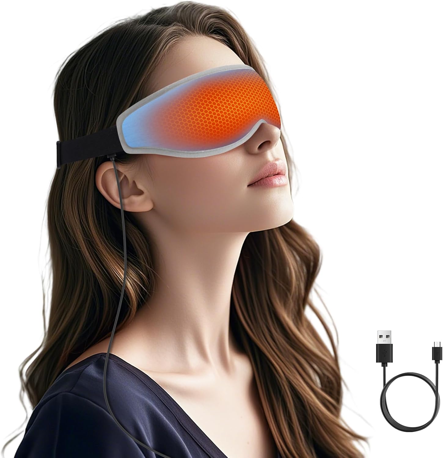 Amazon.com: OVVGO Heated Eye Mask Warm Eye Compress for Dry Eyes - USB ...