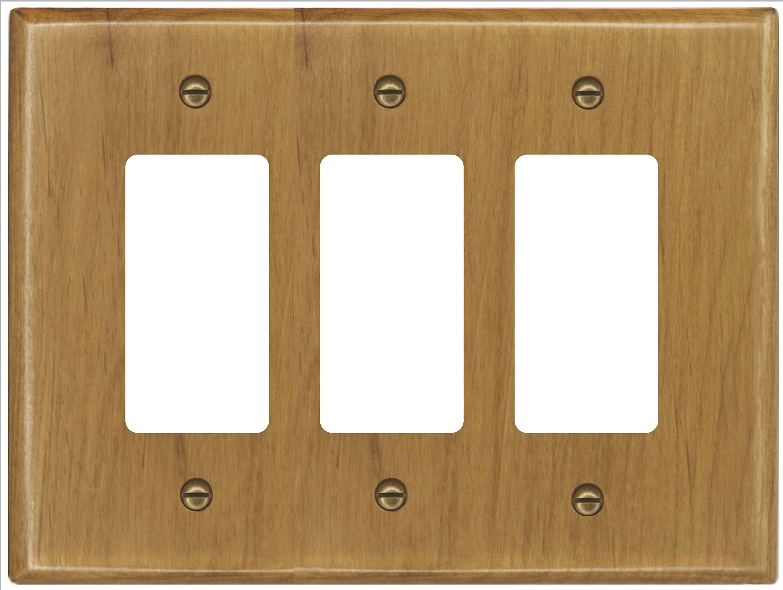 Traditional Light Oak Wood Wall Plate 7 1/8" x 5 4/8" (18.2cm x 14cm ...