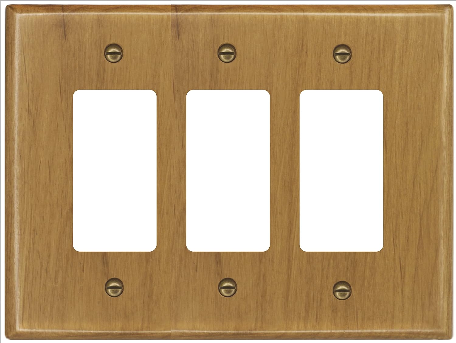 Traditional Light Oak Wood Wall Plate 7 1/8" x 5 1/2" (18.2cm x 14cm)_4 ...