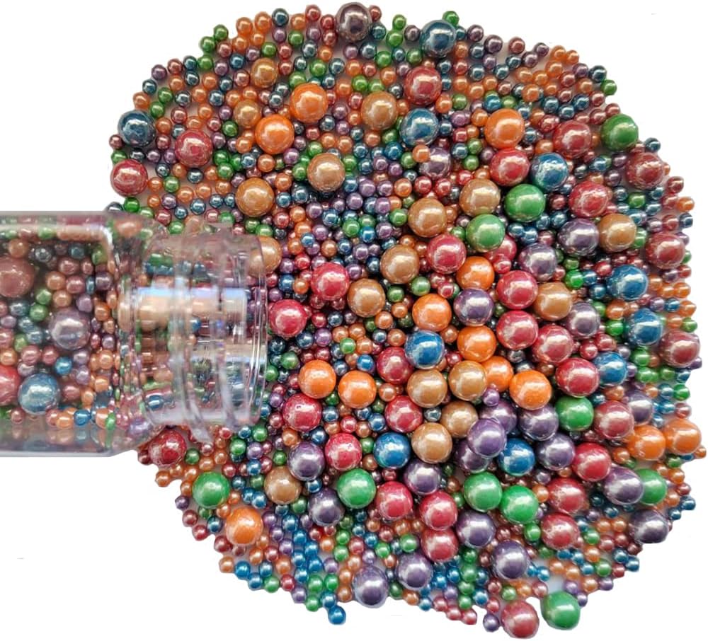 Amazon.com: Edible Deep Colorful Sugar Pearls Candy Sprinkles 120G/ 4 ...
