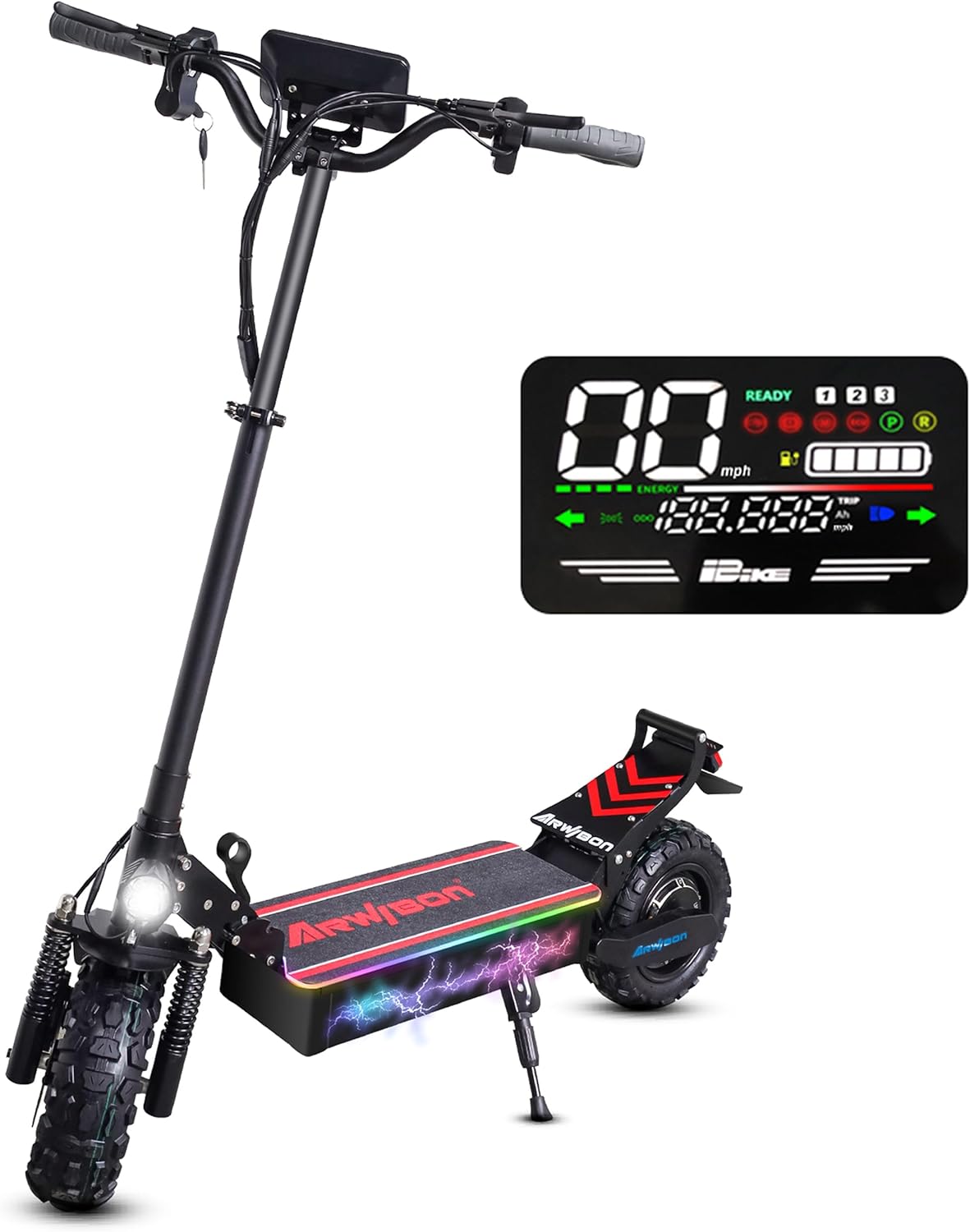 Amazon.com : Electric Scooter Adults, 2500W Motor up to 40MPH Speed and ...