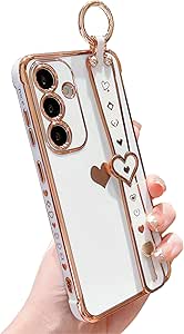 Amazon.com: DEFBSC Compatible with Samsung Galaxy A15 4G/5G Case, Electroplated Edge Love Heart ...