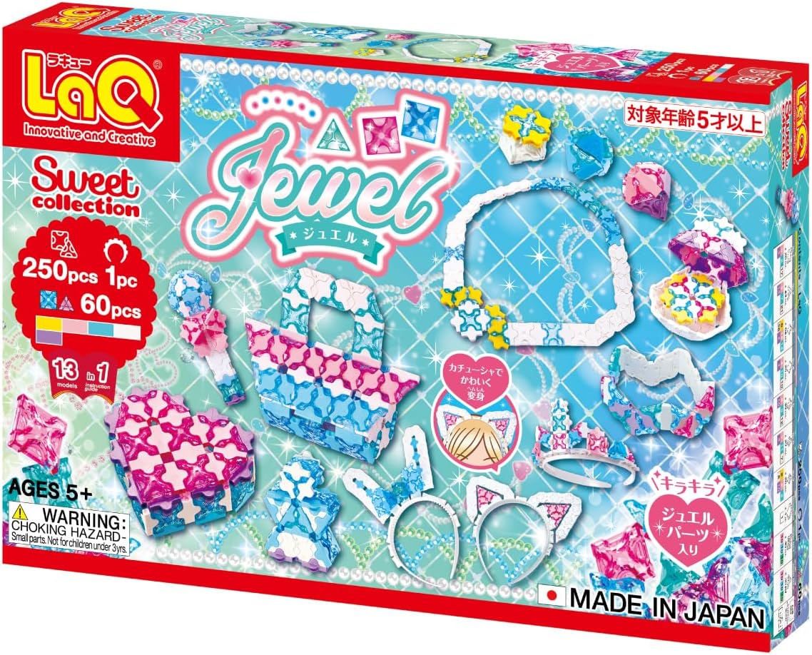 Amazon.com: LaQ Sweet Collection JEWEL | 250 + 60 + 1 Pieces | 13 ...
