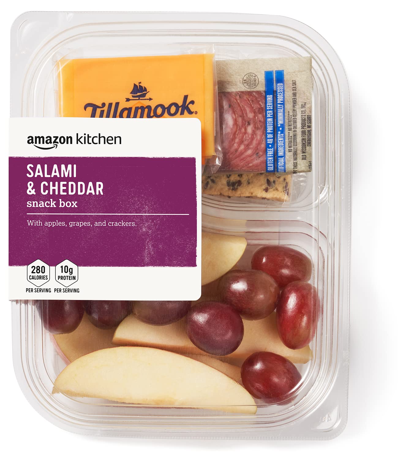 Amazon.com: Amazon Kitchen, Salami & Cheddar Snack Box, 5.88 Oz ...