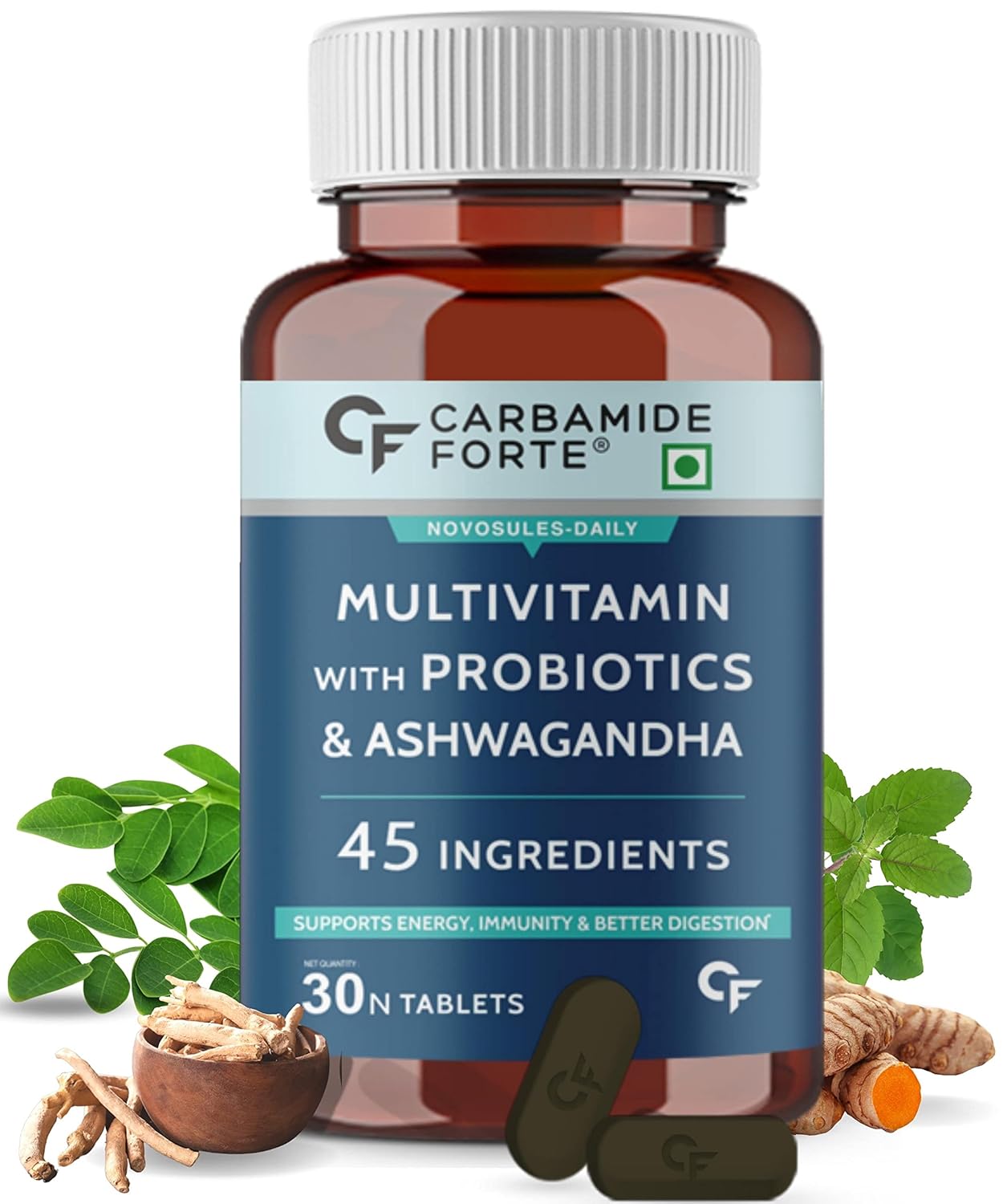 Carbamide Forte Multivitamin Tablets for Men and Women with Probiotics ...