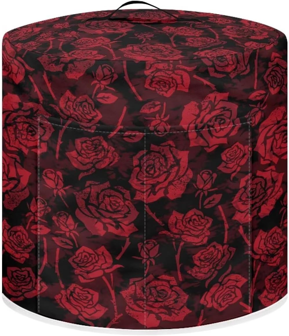 Amazon.com: Red Rose Print Rice Cooker Cover Air Fryer Cover Pressure ...