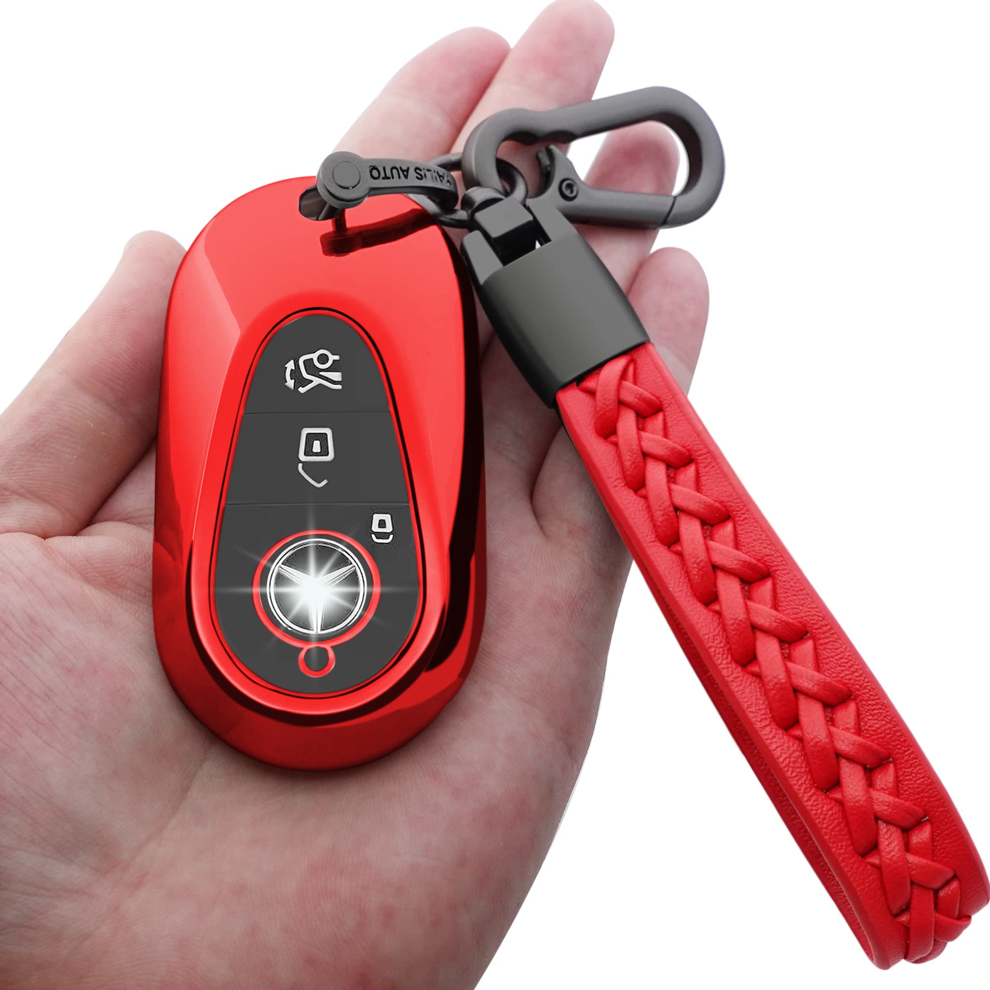 Snapklik.com : Kirsnda For Mercedes Benz Key Fob Cover Case