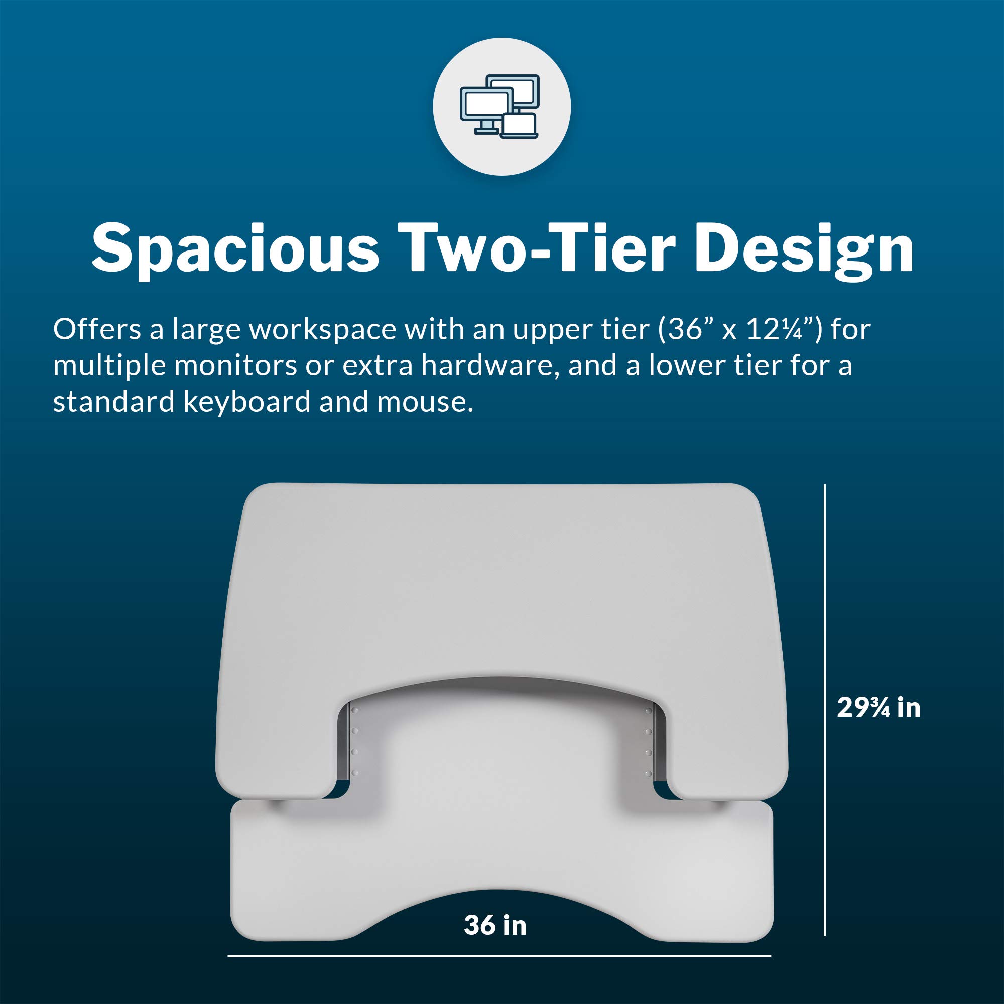 VariDesk Pro Plus 36 by Vari – Dual Monitor Standing Desk Converter ...