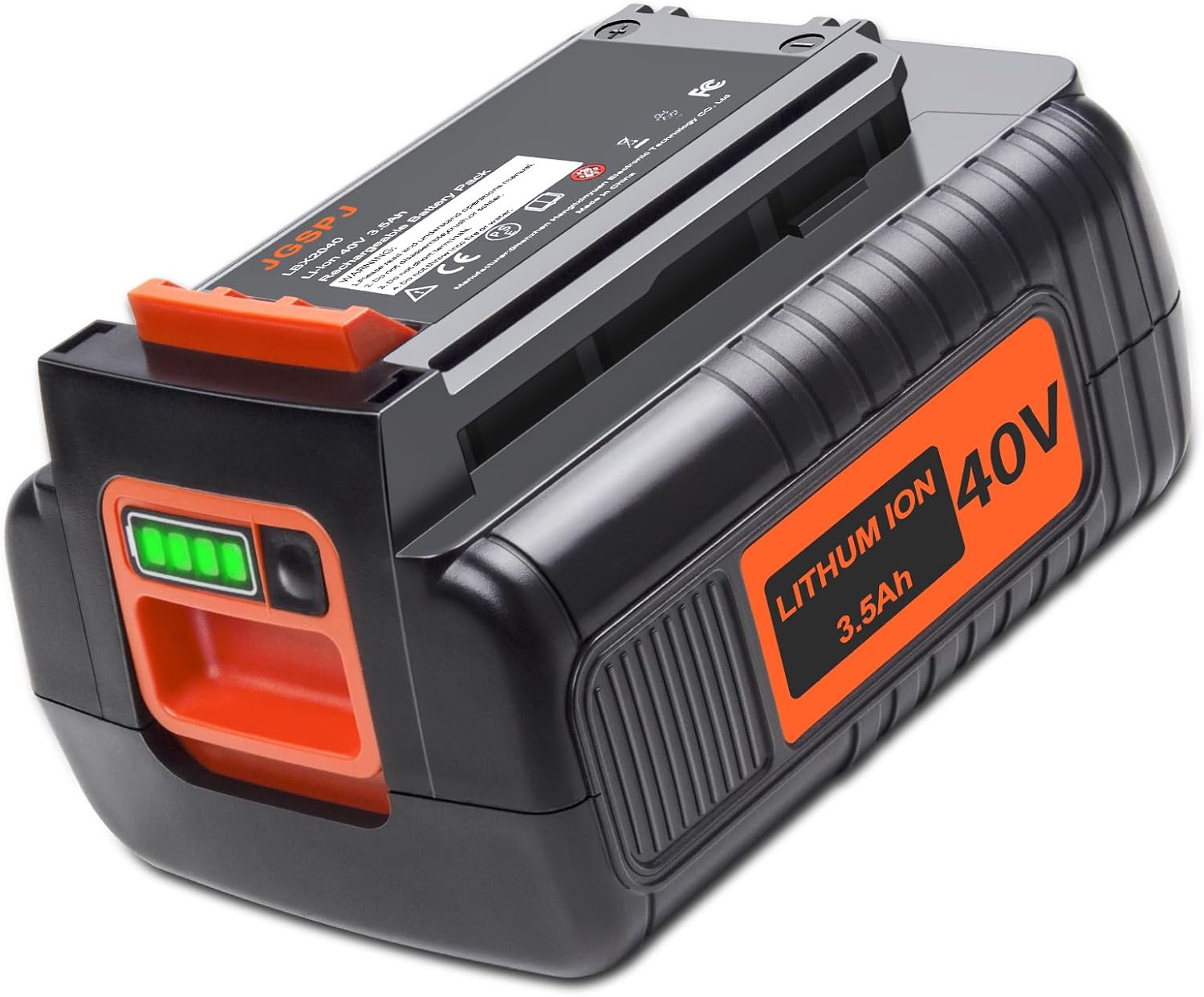 JGSPJ 40V 3.5Ah LBX2040 Upgraded Battery Replacement for Black and Decker 40V MAX Compatible ...
