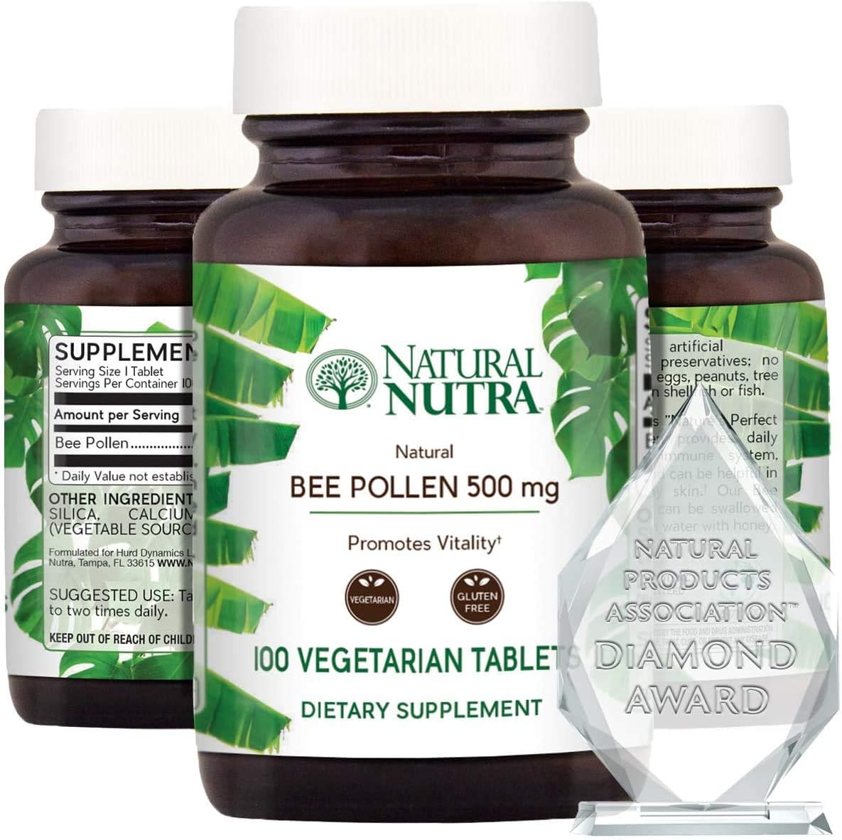 Amazon.com: Nutra 100% Pure Bee Pollen Pills for Protein Energy ...