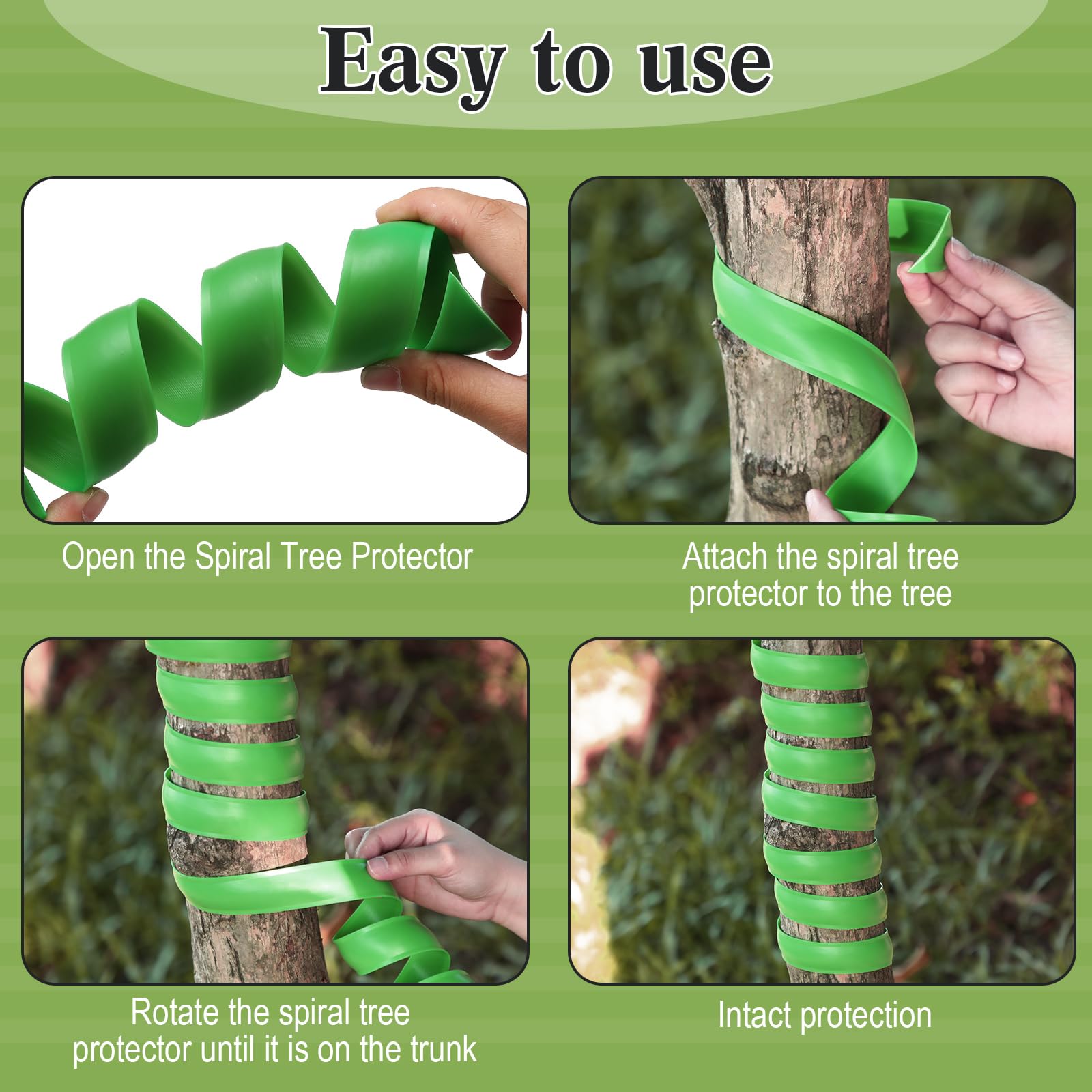 Snapklik.com : Wesiti 20 Pcs Tree Wraps Plastic Spiral Trunk Wrap Bark ...