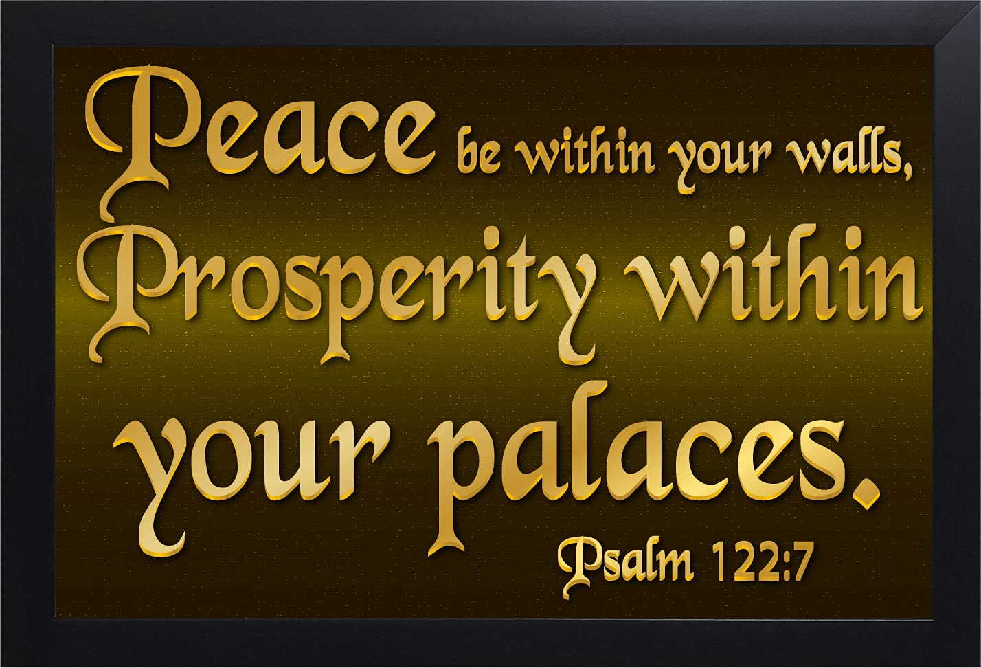 Buy MicArt Framed Bible Verse in English. Psalm 122:7 Peace be within ...