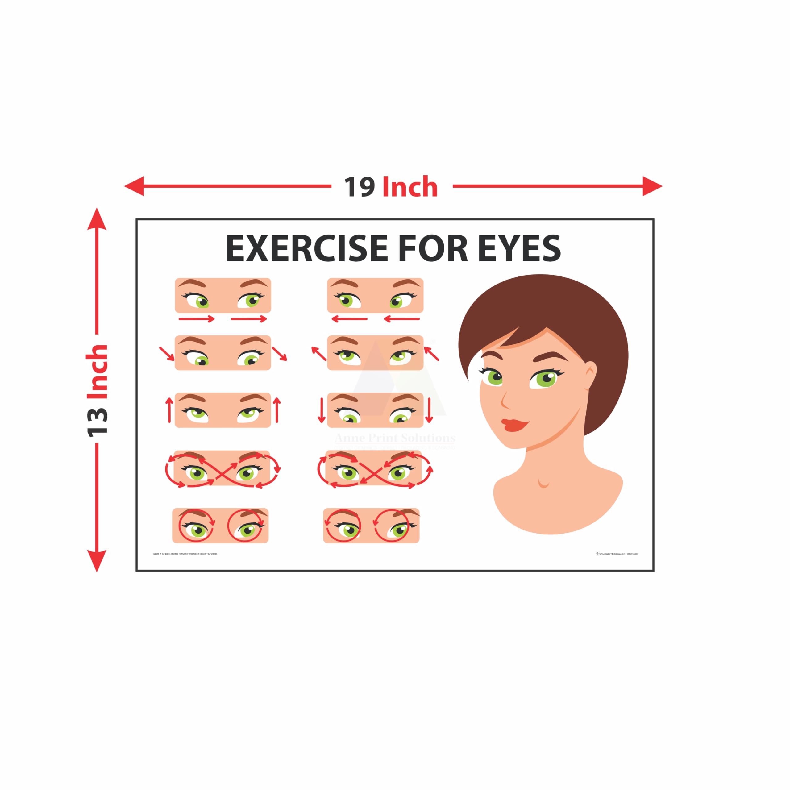 Eye Exercise Charts Generic 5pcs Acuidade Visual Map International