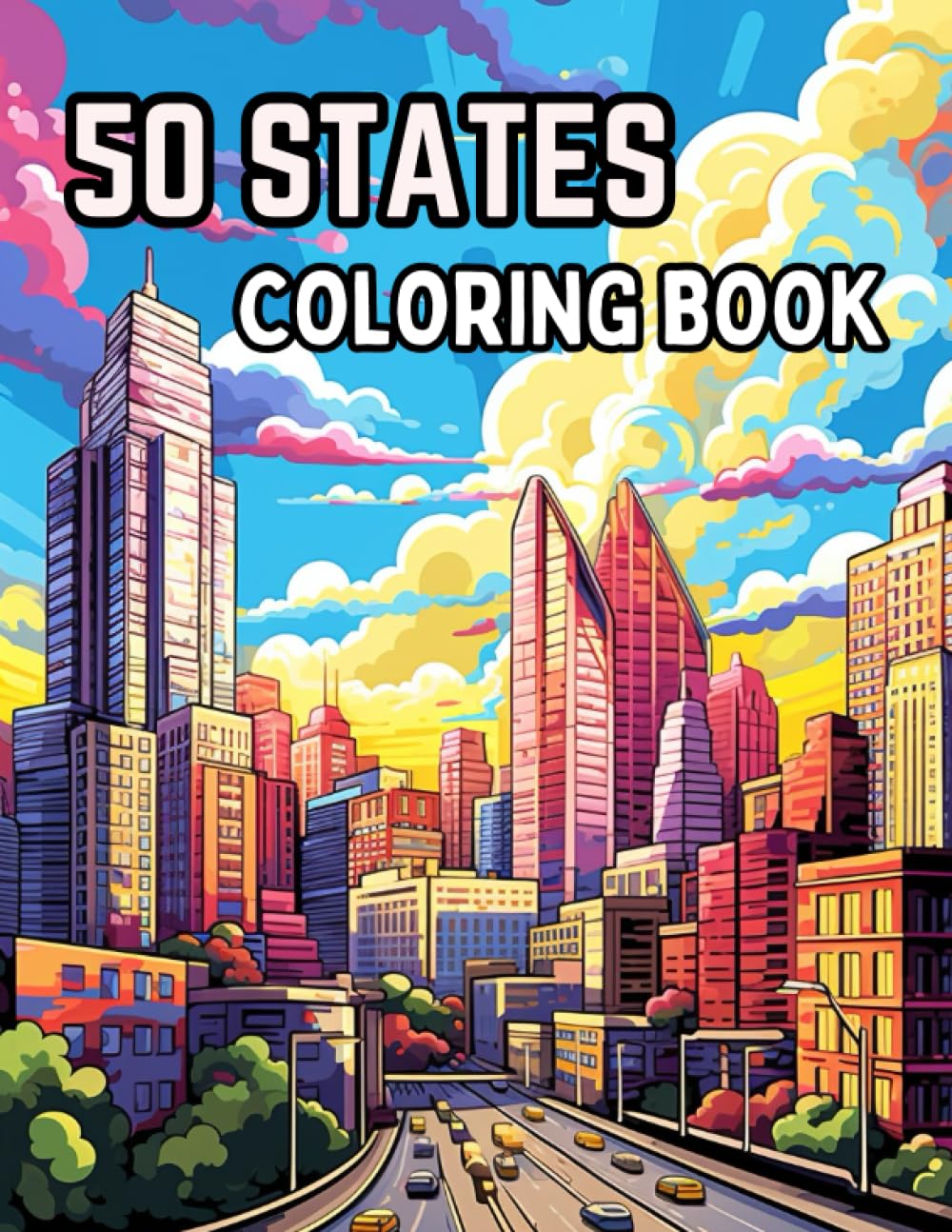 Amazon.com: 50 States Coloring Book: Fun 50 States Coloring Book with ...