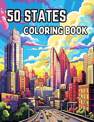 Amazon.com: 50 States Coloring Book: Fun 50 States Coloring Book with ...
