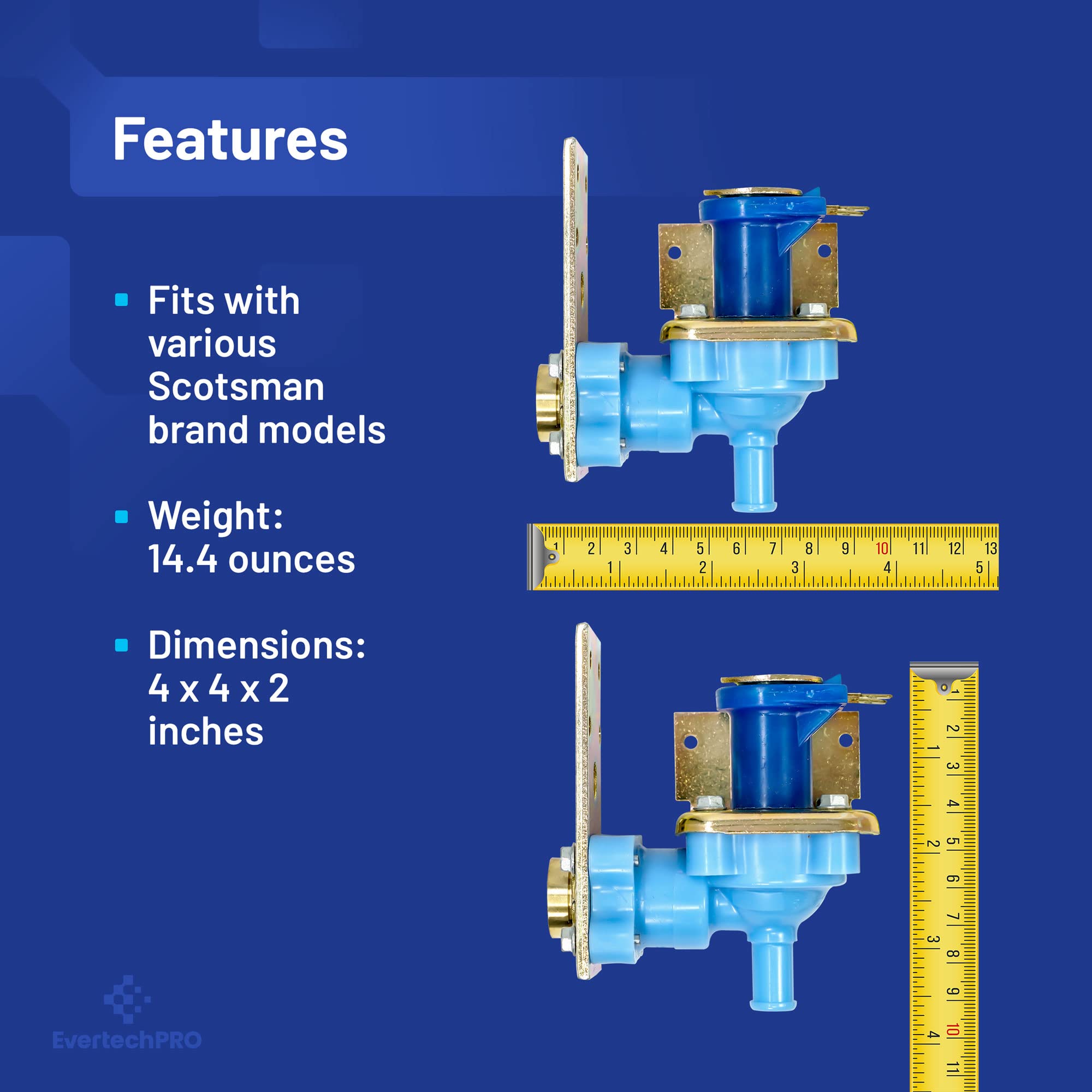 Snapklik.com : EvertechPRO 12-2922-01 Ice Maker Solenoid Water Valve ...