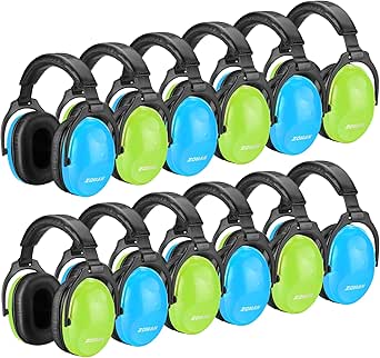 ZOHAN Kids Ear Protection 12 Pack - Includes 12PCs earmuffs, 12 storage ...
