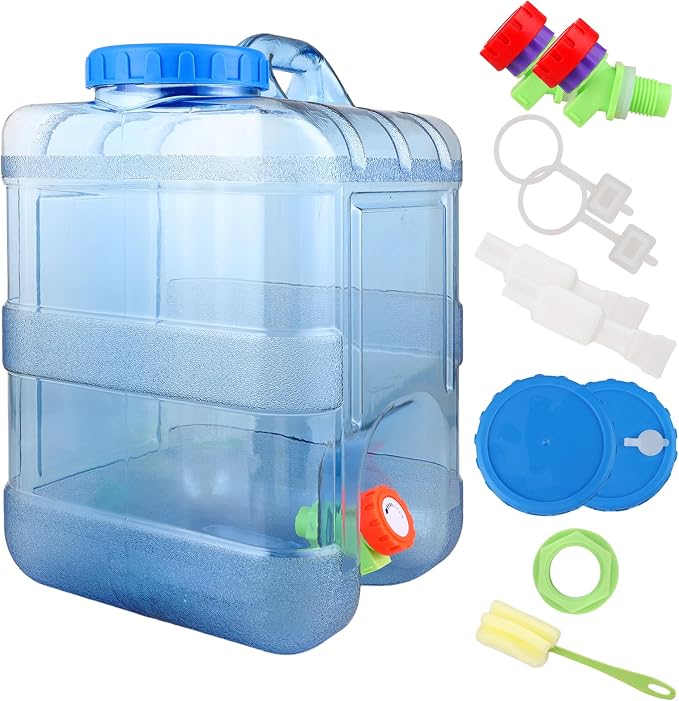 ASelected 20L Water Container with Faucet Portable Plastic Bucket with ...