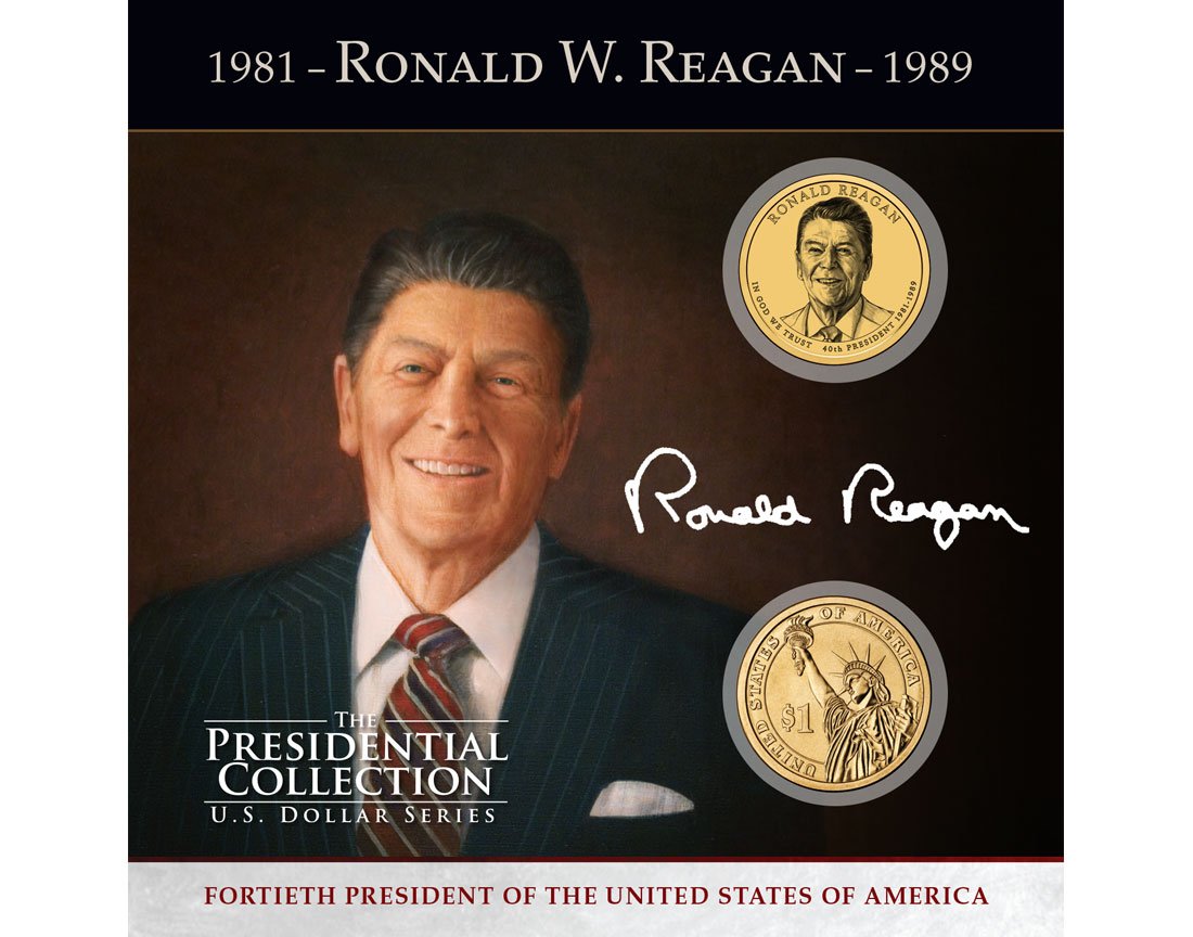 2016 Various Mint Marks Presidential Dollar P, D - 2 coin Ronald Reagan ...