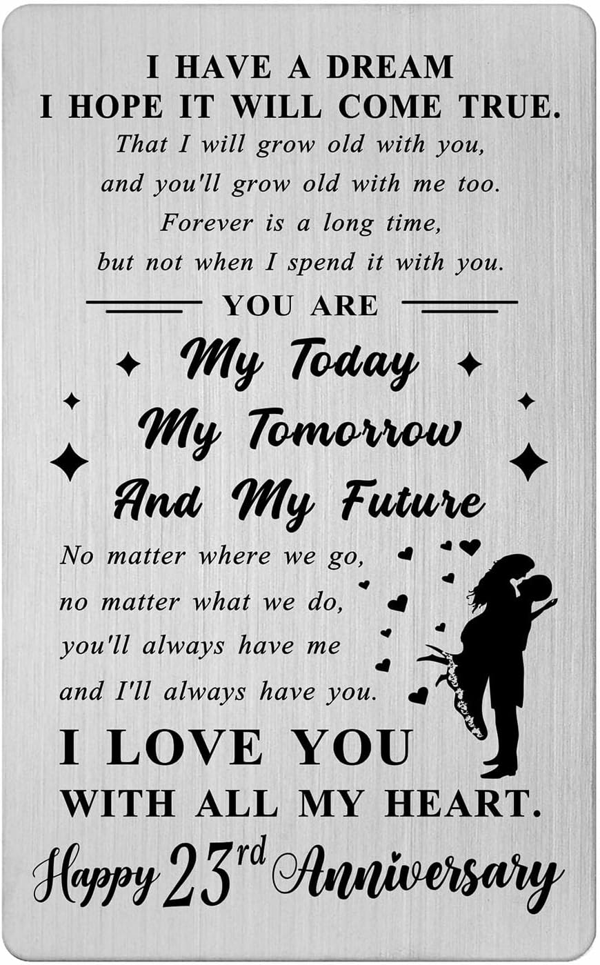 Levole Happy 23rd Anniversary Card - 23rd Anniversary Card Gifts for ...