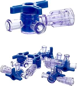 Amazon.com: QWORK 3-Way Stopcocks with Luer Connection, Medical Injection Stopcock, Sterile, 20 ...