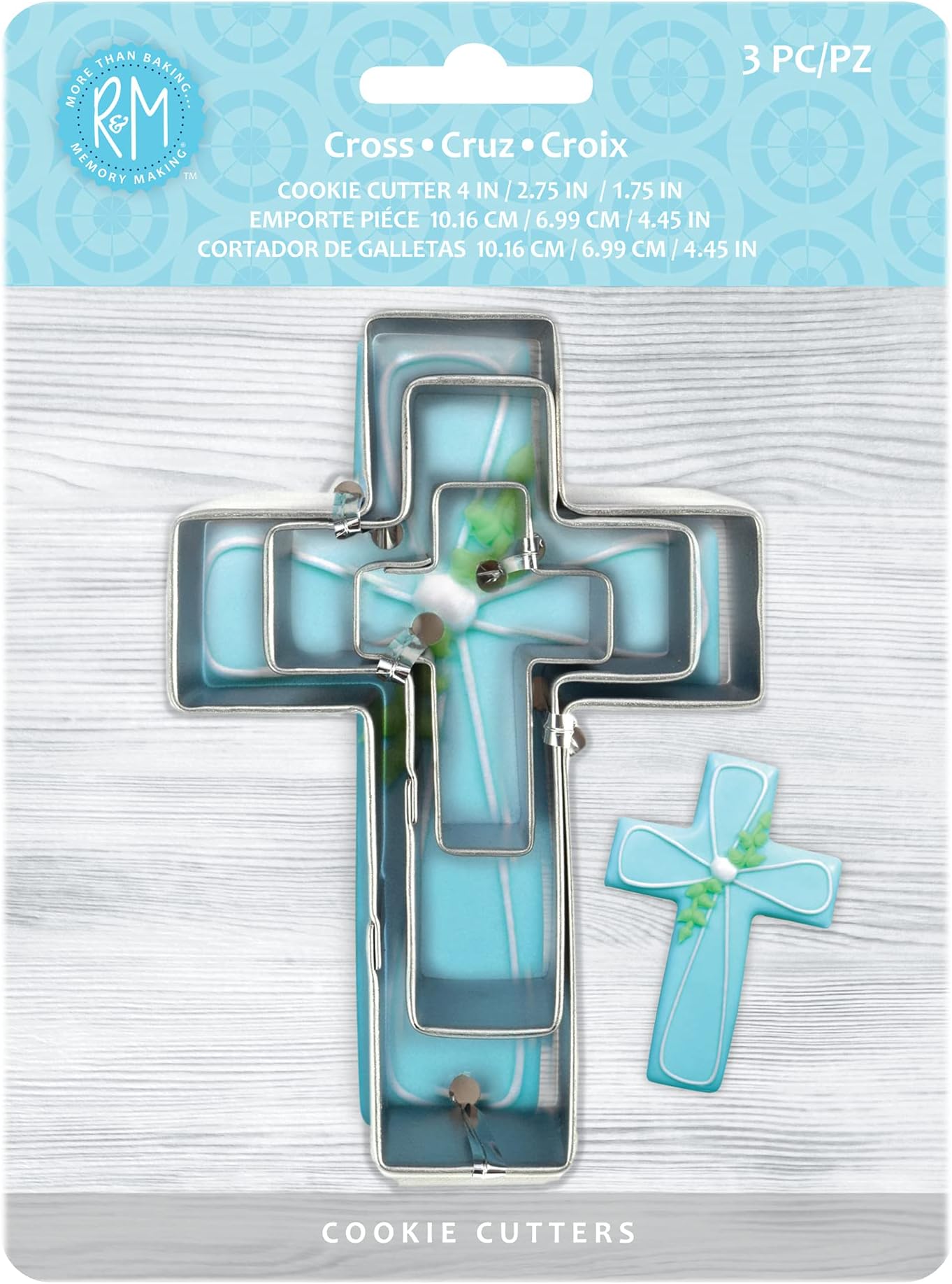 Amazon.com: R&M Religious Cross Cookie Cutter, Easter Cross Cookie ...