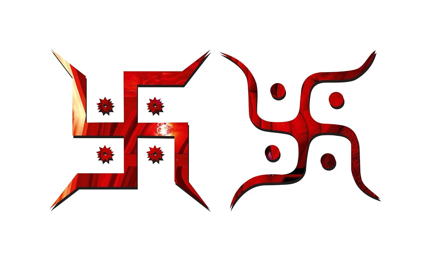 Sticker Hub Acrylic Swastik 3D Acrylic Mirror Wall Sticker (Red) MR69 ...
