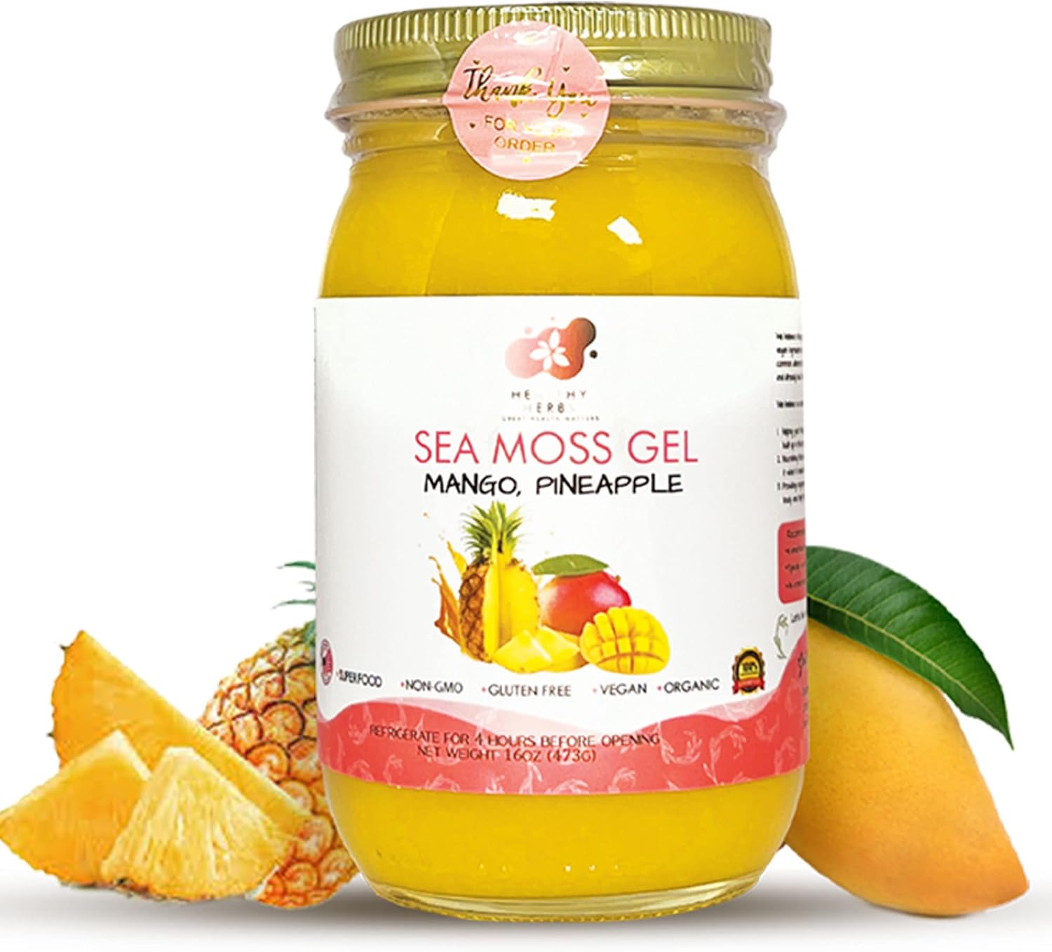 Amazon.com : Healthy Herbs Sea Moss Gel (Sweet Mango Pineapple ...