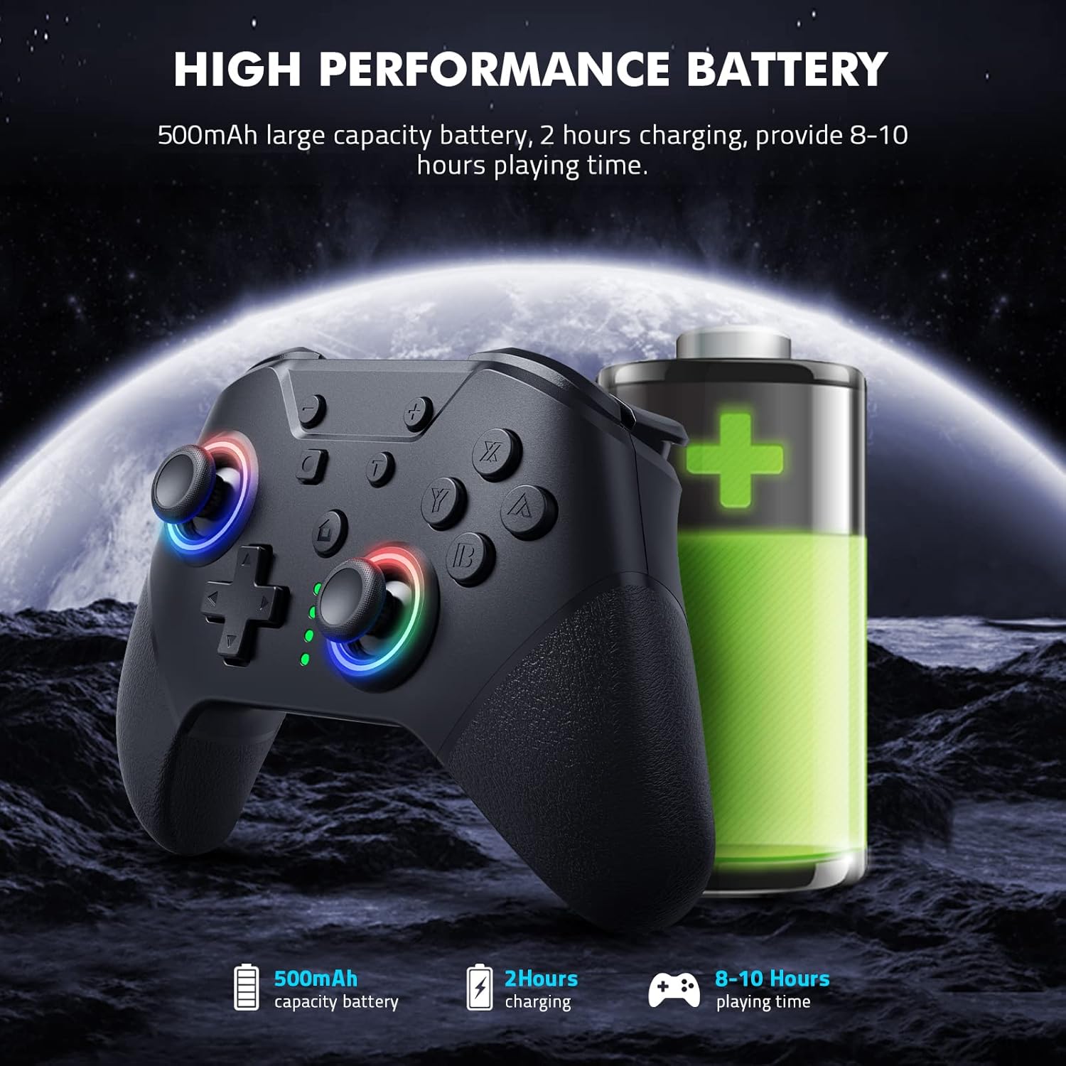 Buy ECHTPower Switch Pro Controllers, RGB Colors Wireless Pro ...