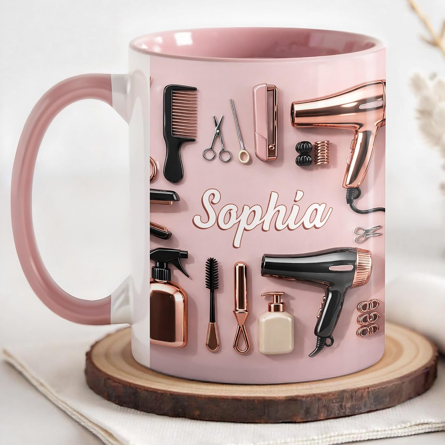 Amazon.com: Customizable Beauty Enthusiasts Personalized Accent Mug ...
