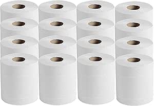 White Kitchen Paper Rolls – (Pack of 18 Rolls) 2 Ply Embossed Centre ...