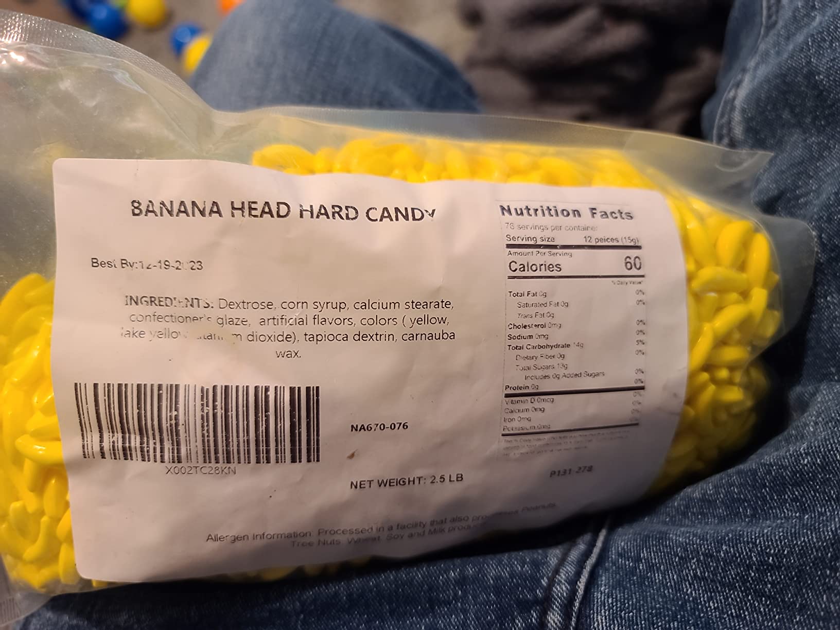 Amazon.com : 2.5 POUNDS BANANARAMA CANDY BULK RUNTS BANANA HEADS ...