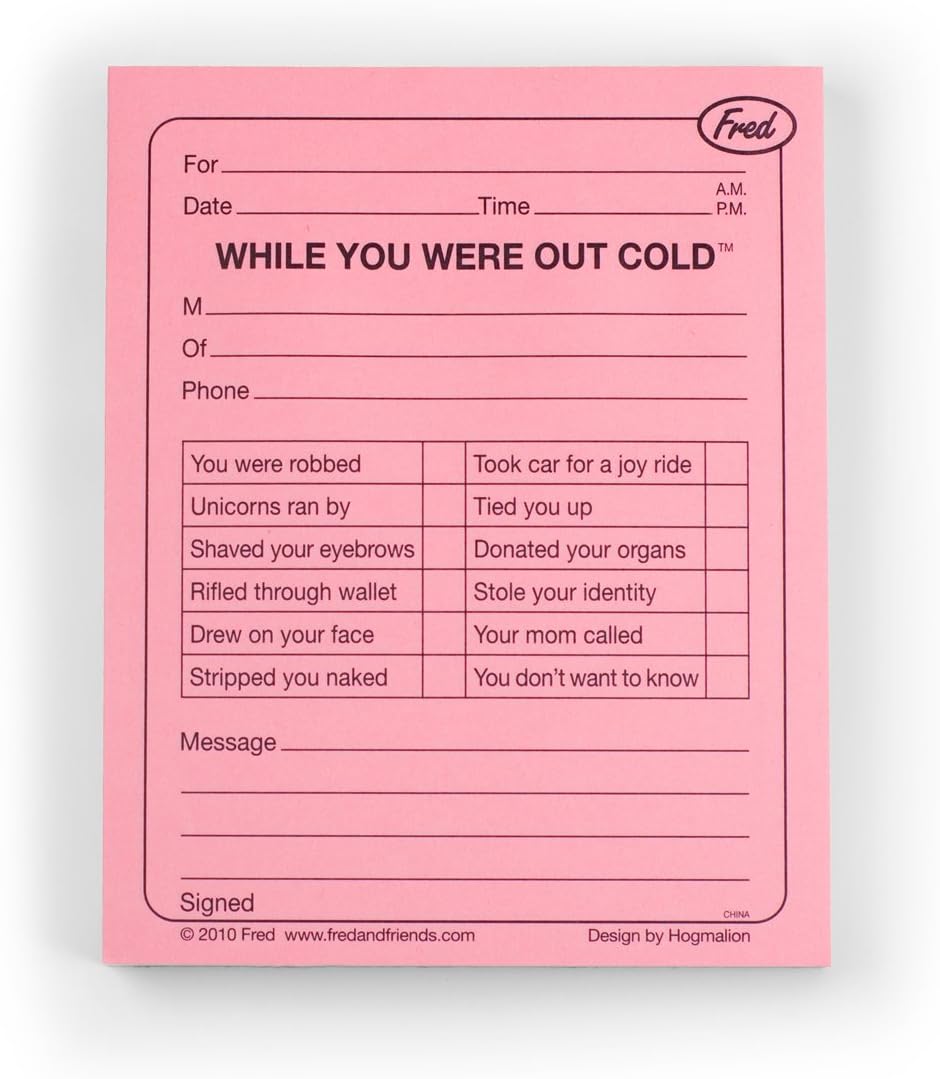 Amazon.com: Genuine Fred Out Cold Sticky Notes, 100 Sheet Pad : Office ...