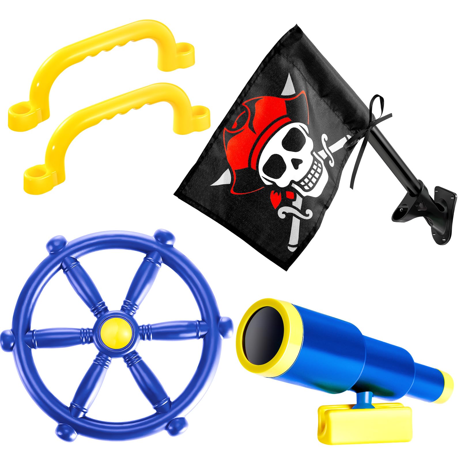 Amazon.com: Junkin 5 Pcs Playground Equipment Plastic Pirate Steering ...