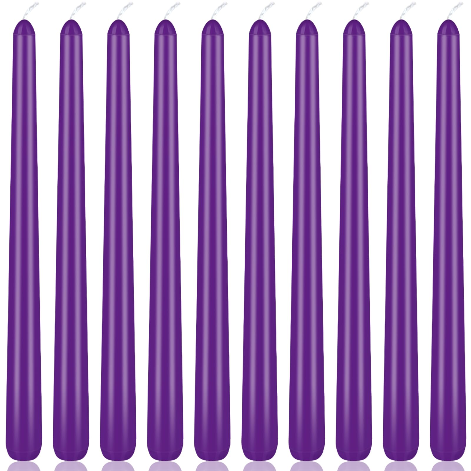 Amazon.com: 10 Inch Purple Taper Candles, 10 Pack Unscented ...