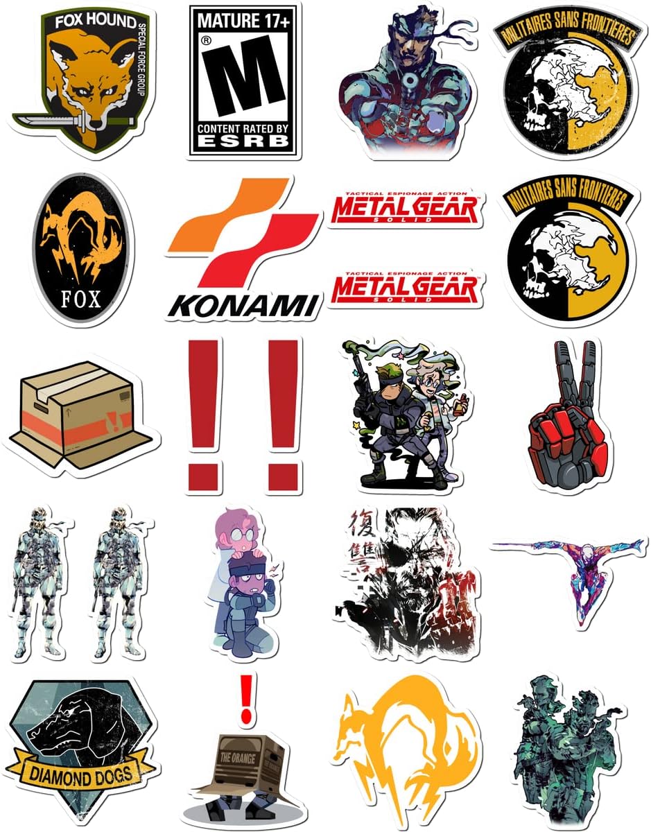 Amazon.com: Stickers Pack 20 Pcs Metal Laptop Gear Waterproof Solid ...