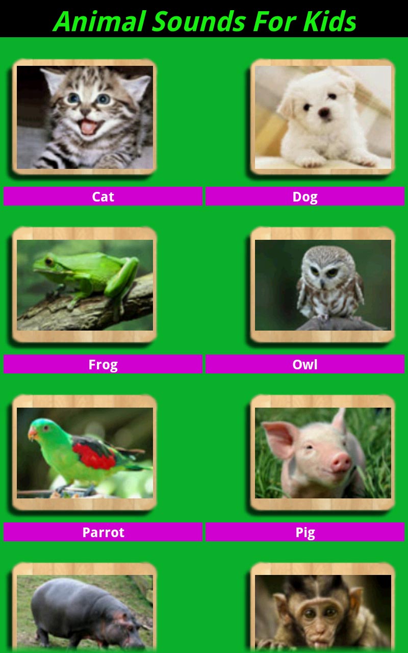 Animal Sounds For Kids - App on Amazon Appstore