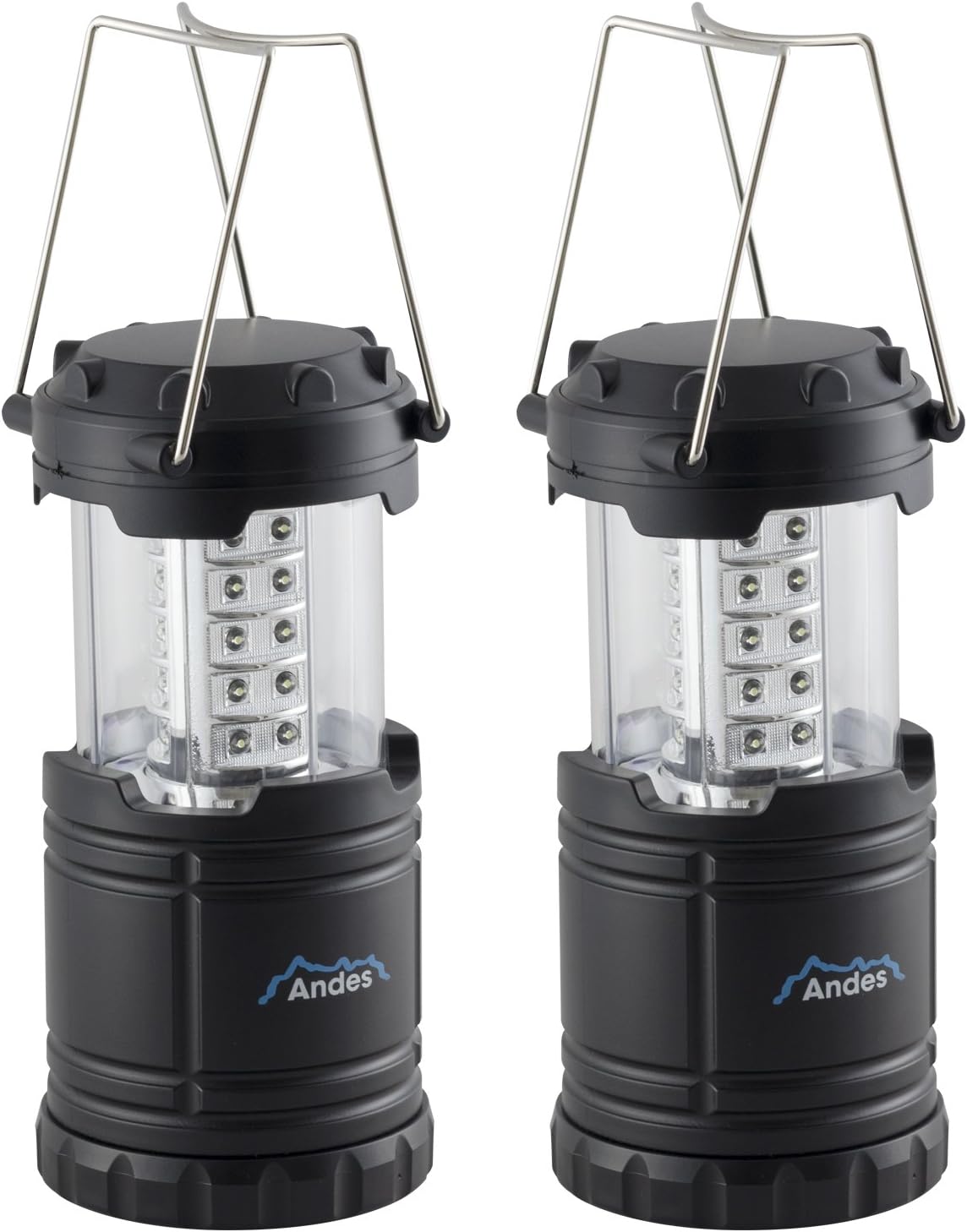 2 x Andes LED Collapsible Camping Tent Light Portable Fishing Lantern ...