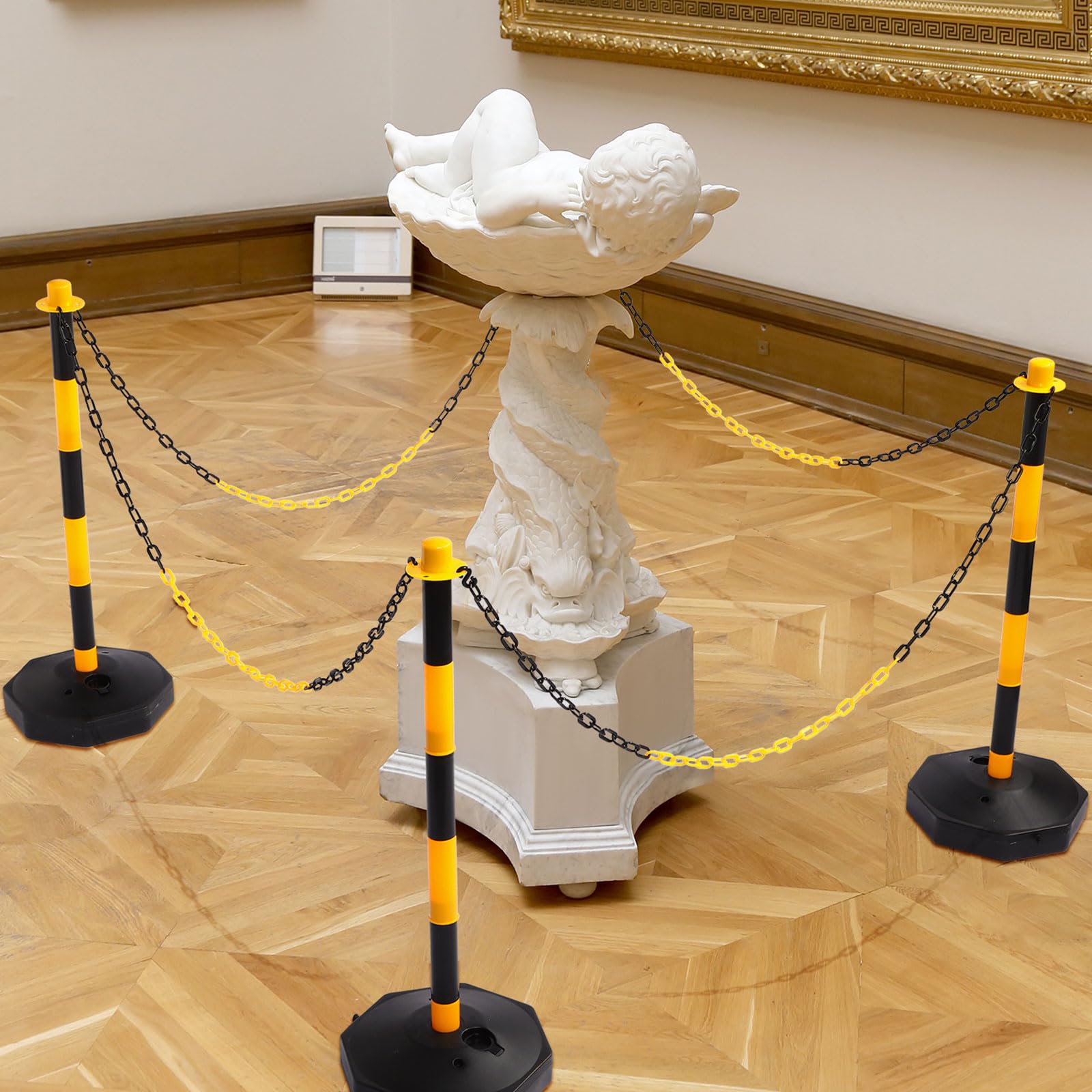 Snapklik.com : 12 Pack Traffic Delineator Post Cones Include Fillable ...