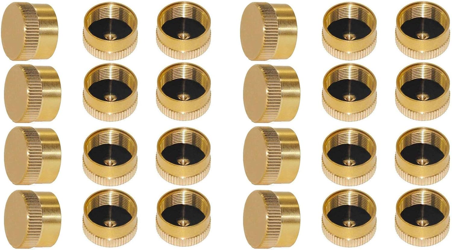Amazon.com: YOUHO 24pcs Brass Refill Cap 1 LB Propane Bottle Cap Gas ...