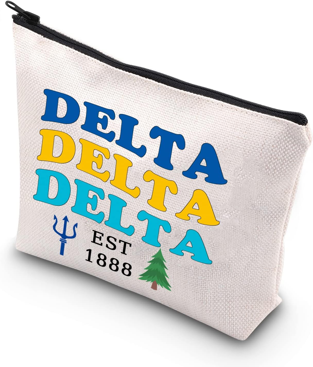 Amazon.com: VANSII Sorority Makeup Bag Tri Delta Est 1888 Sorority Big ...